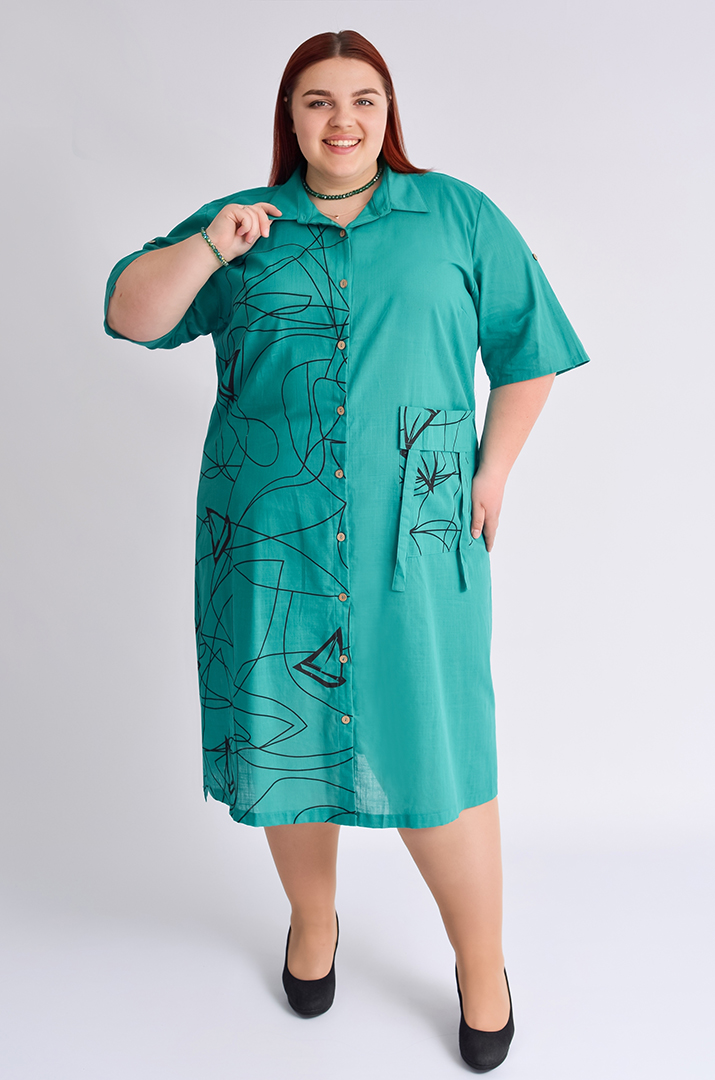 Купити сукня футляр міді лляна великих розмірів великий розмір ...